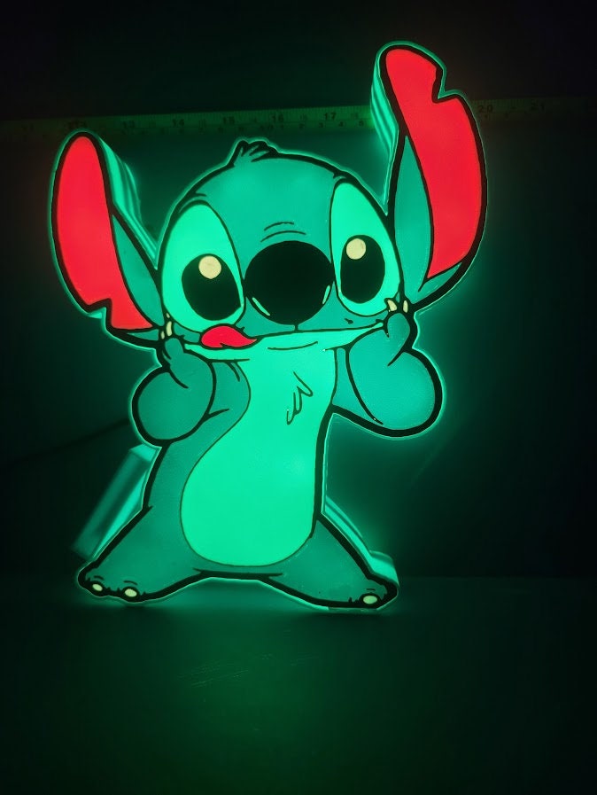 Stitch L.E.D R.G.B., Light With Remote Control. - Etsy