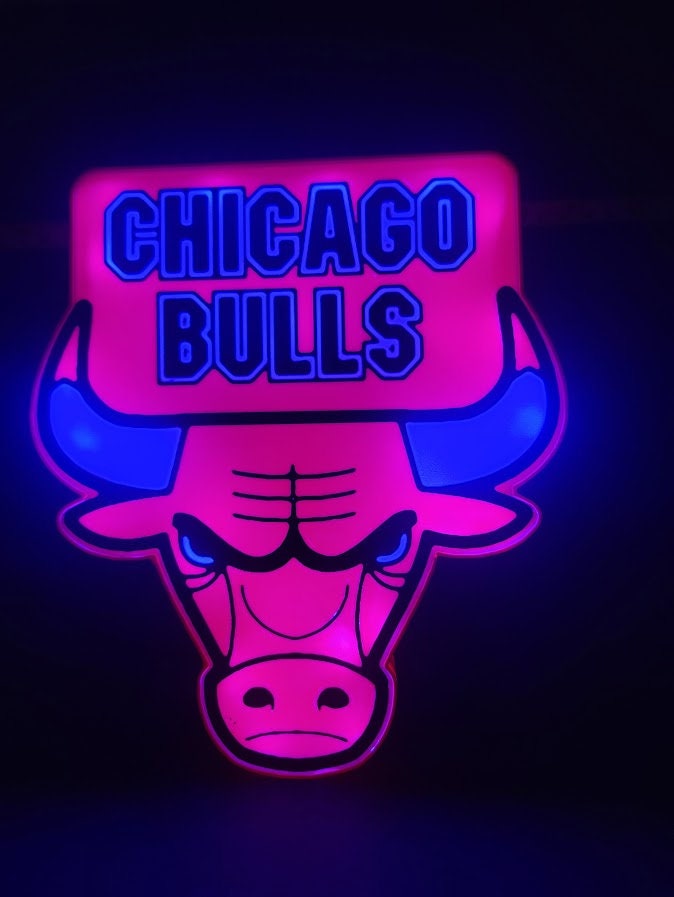 Chicago Bulls L.E.D R.G.B., Light With Remote Control. - Etsy
