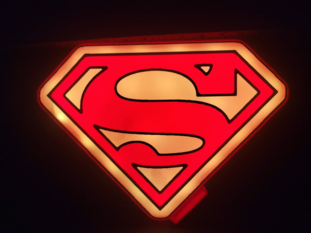Super Man L.E.D R.G.B., Light With Remote Control. - Etsy