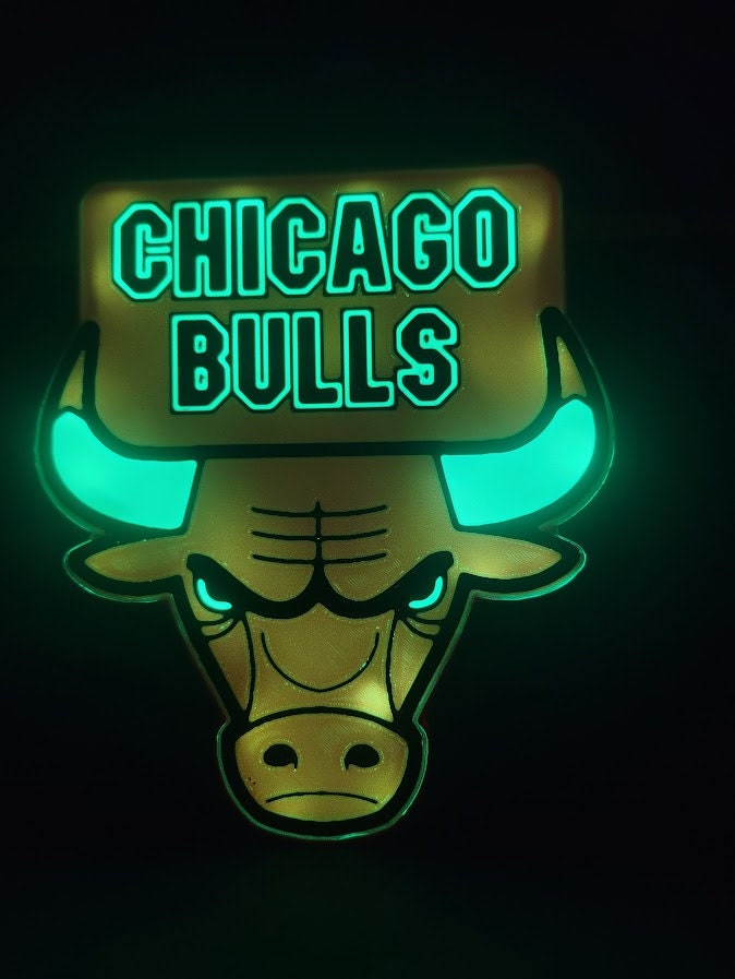 Chicago Bulls L.E.D R.G.B., Light With Remote Control. - Etsy