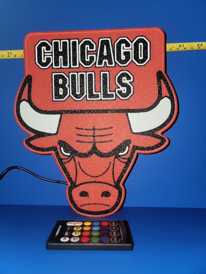 Chicago Bulls L.E.D R.G.B., Light With Remote Control. - Etsy