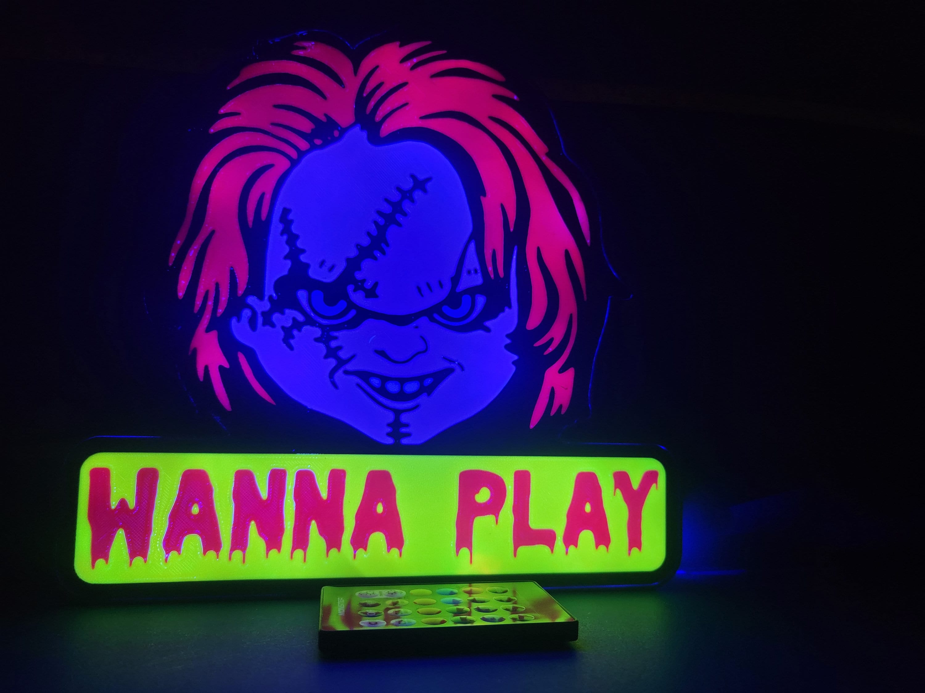 Chucky L.E.D R.G.B. Light With Remote Control - Etsy