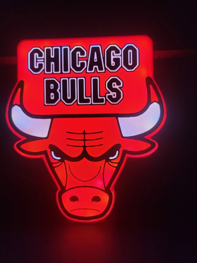 Chicago Bulls L.E.D R.G.B., Light With Remote Control. - Etsy