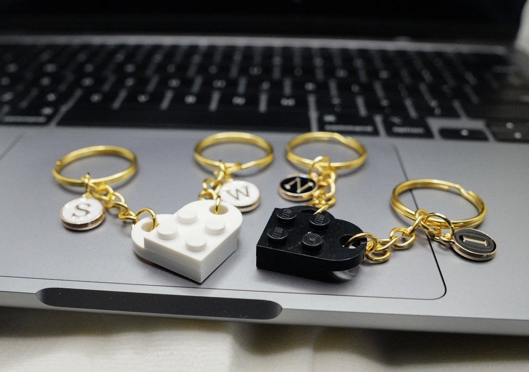 Lego Heart Keychain Set Made With Genuine LEGO Matching Couple Best ...