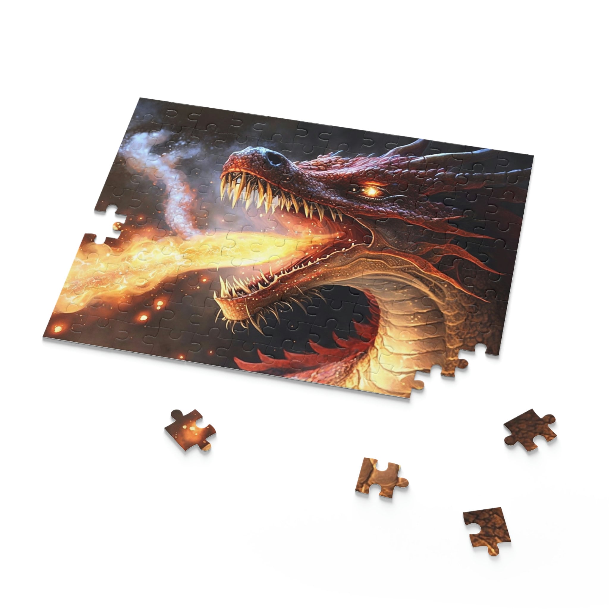 Fire Breathing Dragon Puzzle (120, 252, 500-piece) - Etsy