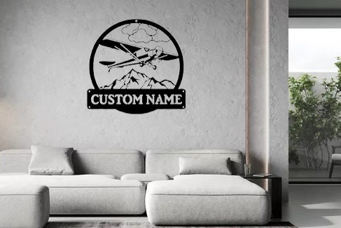 Airplane Metal Sign- Aviation Decor/monogram - Etsy