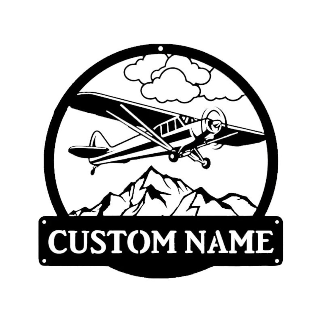 Airplane Metal Sign- Aviation Decor/monogram - Etsy