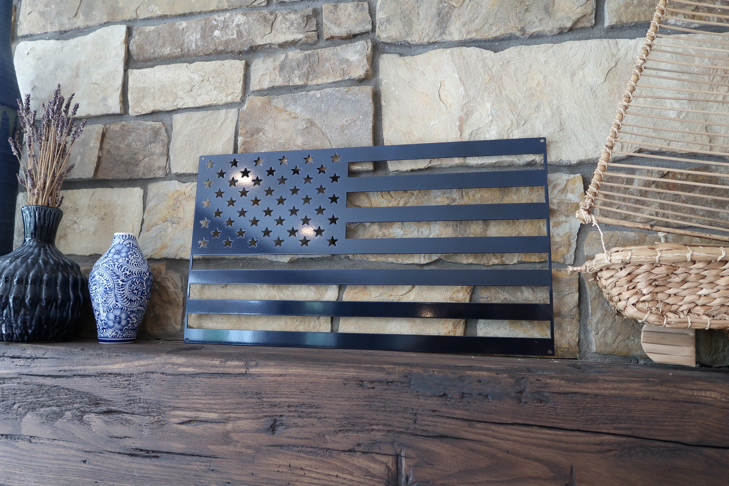 Large Steel American Flag, Metal Flag, America Sign, Stars and Stripes ...