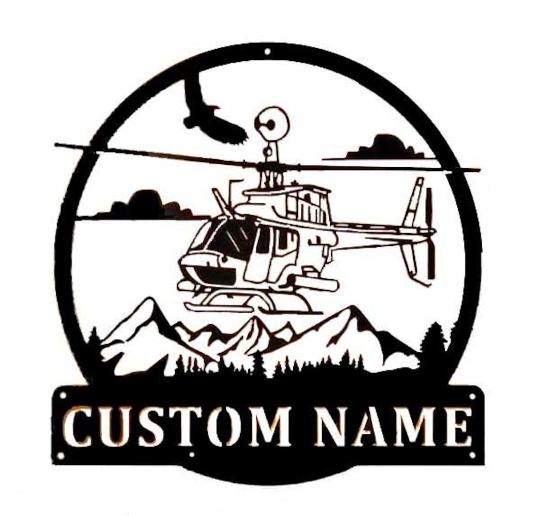 Personalized Helicopter Metal Wall Art Helicopter Wall Sign - Etsy