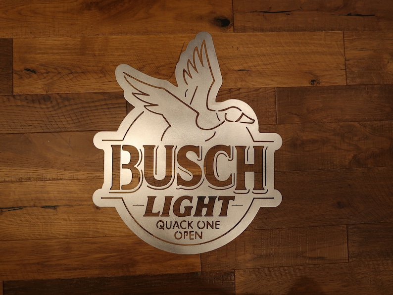 Busch Light Quack One Open Metal Sign Bar Decor Wall - Etsy