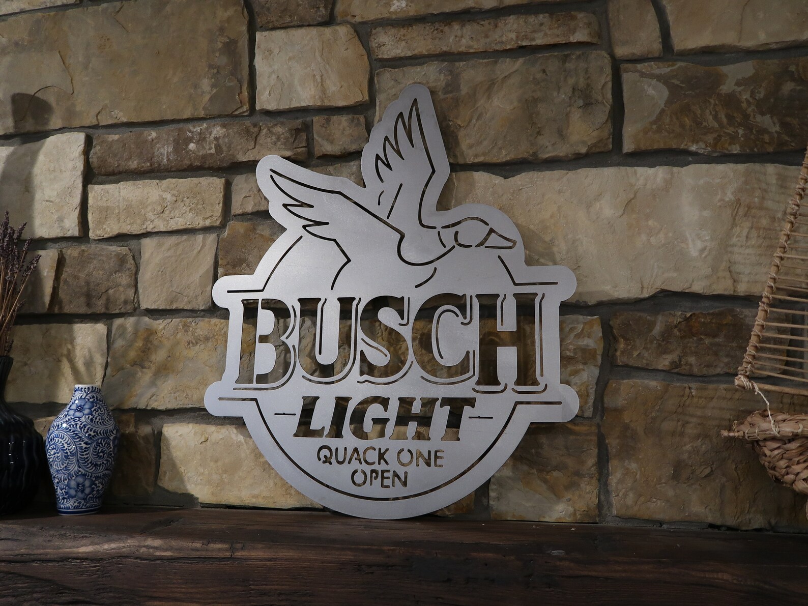 Busch Light Quack One Open Metal Sign, Bar Decor, Wall Hangings, Beer ...