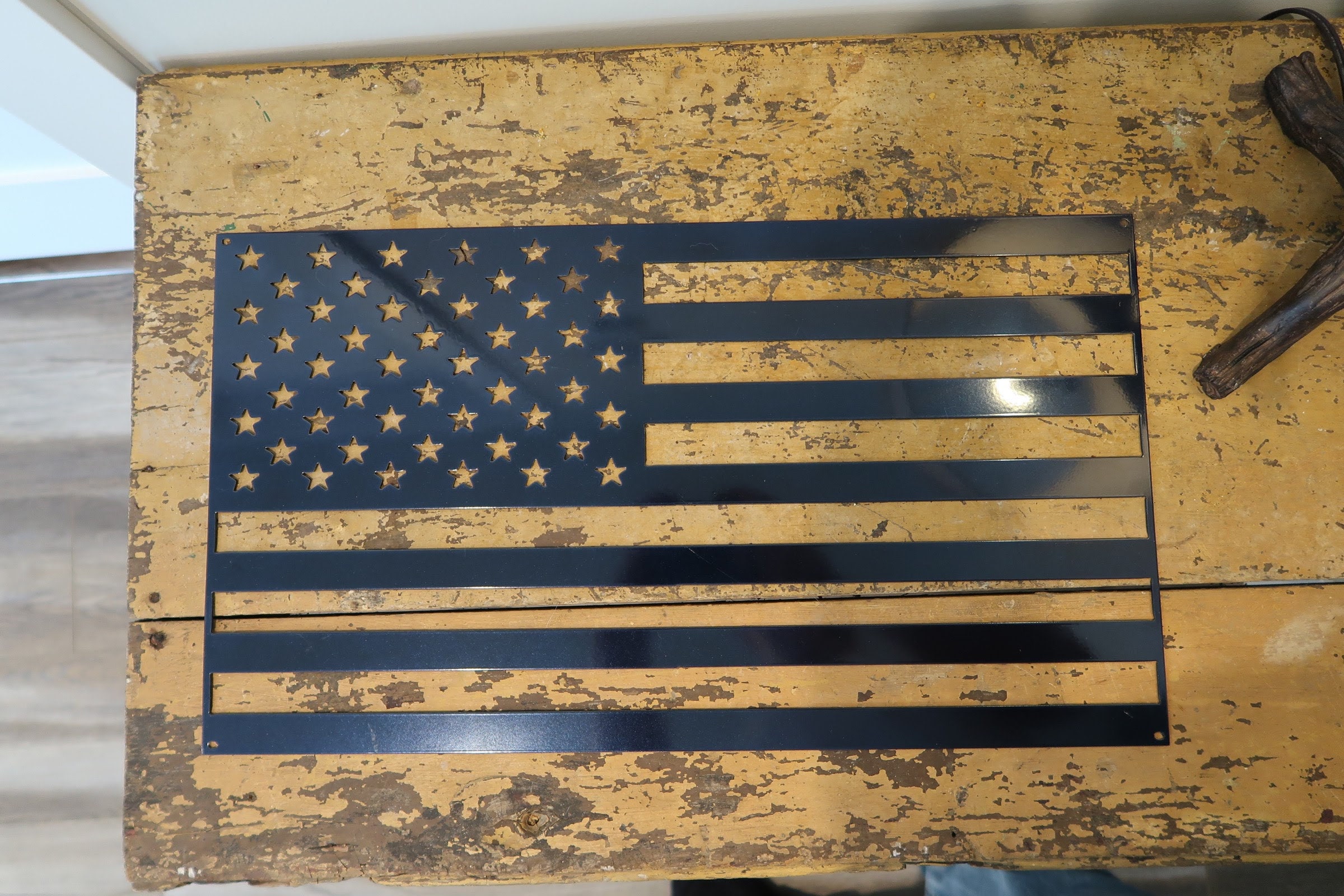 Large Steel American Flag, Metal Flag, America Sign, Stars and Stripes ...