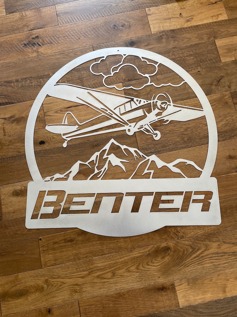 Airplane Metal Sign Aviation Decor/monogram - Etsy