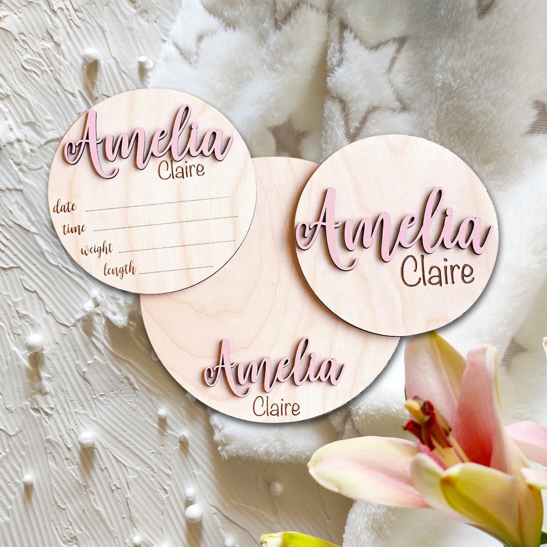 Footprint Sign for Newborn, Baby Name Reveal, Baby Announcement Sign ...