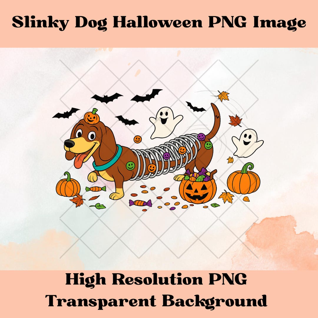 Slinky Dog Halloween PNG | Cute Fall & Spooky Season Digital Download ...