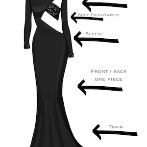 Long Sleeve Cut Out Mermaid Gown/dress PDF Sewing Pattern | NO Sewing ...