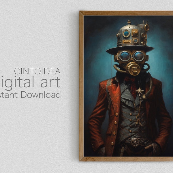 Steampunk Portrait Poster - Etsy
