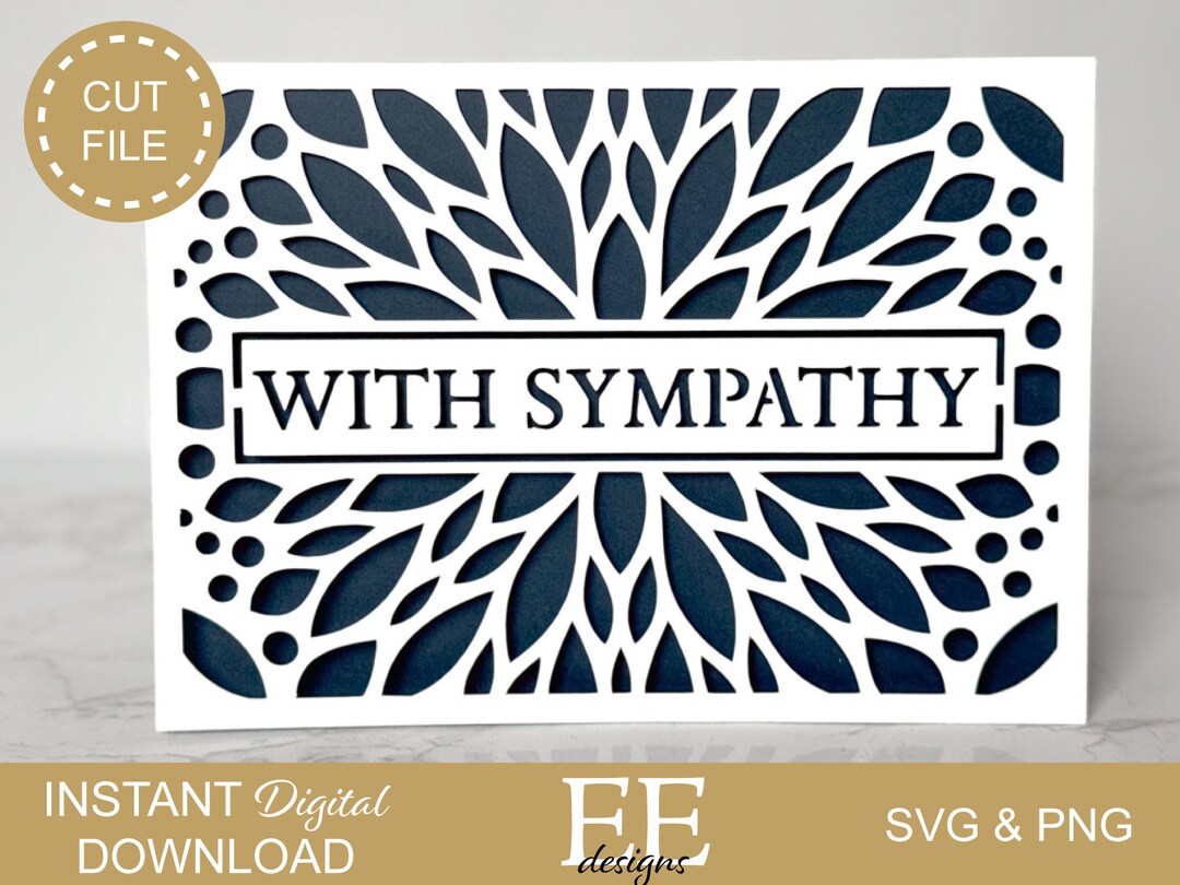 Sympathy Card SVG: Floral Papercut Design (digital Download) - Etsy