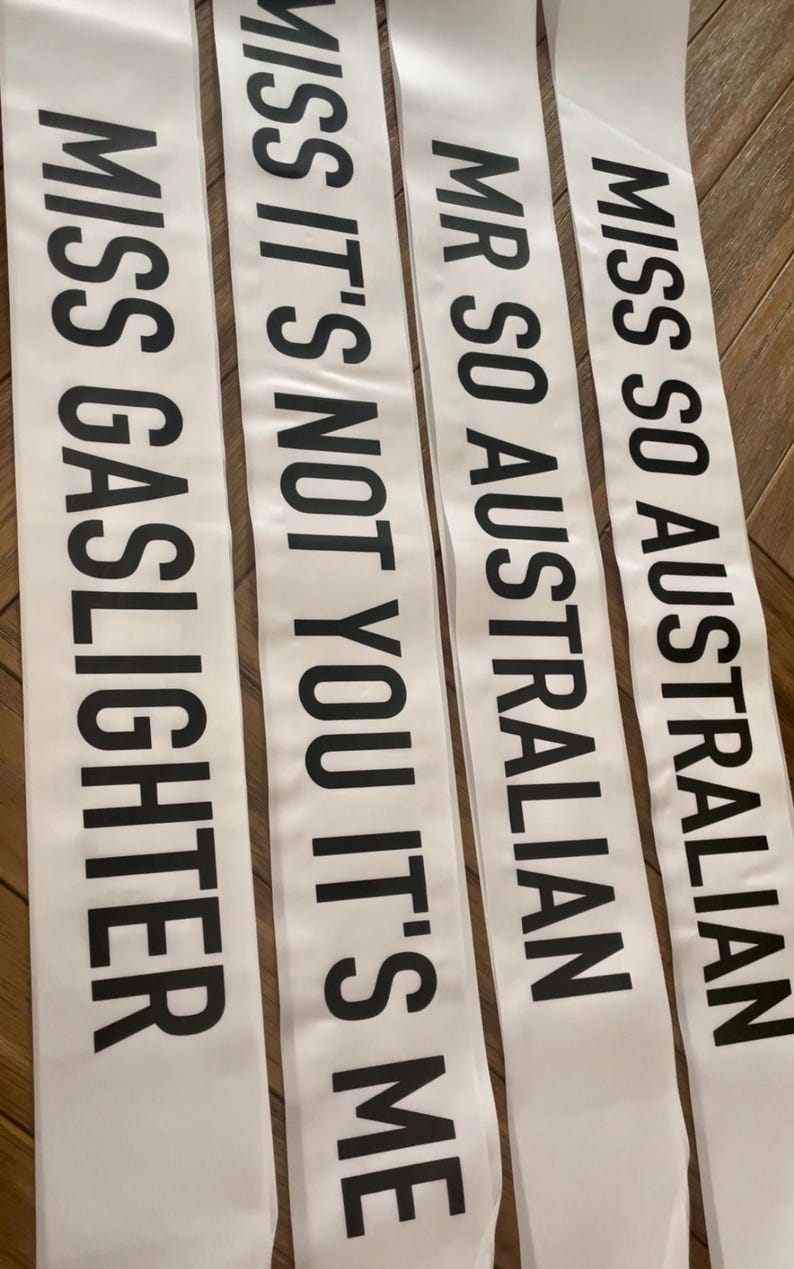 Custom White "obsessed" Satin Sash - Etsy