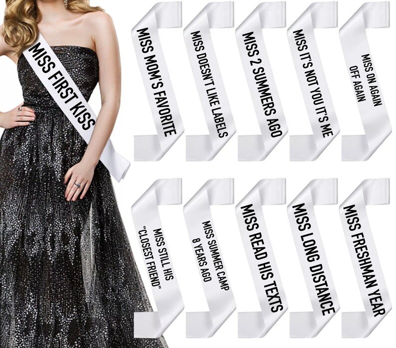 Custom White "obsessed" Satin Sash - Etsy