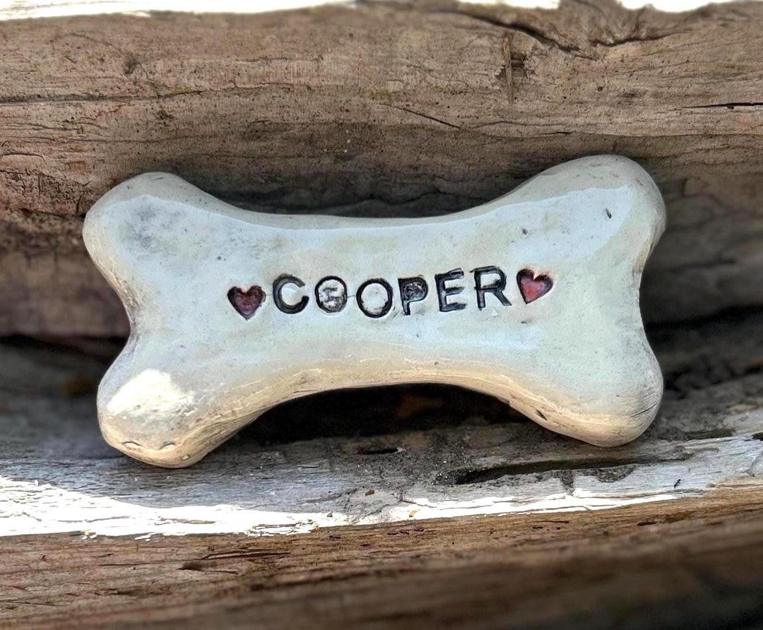 Custom Pet Memorial Garden Stone Personalized Dog Memorial Dog Bone Pet Headstone Pet Loss Gift ...