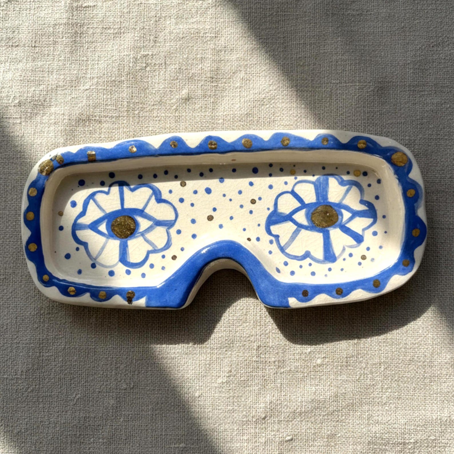 Ceramic Eyeglasses Tray Decorative Holder Ceramic Handmade Housewarming ...