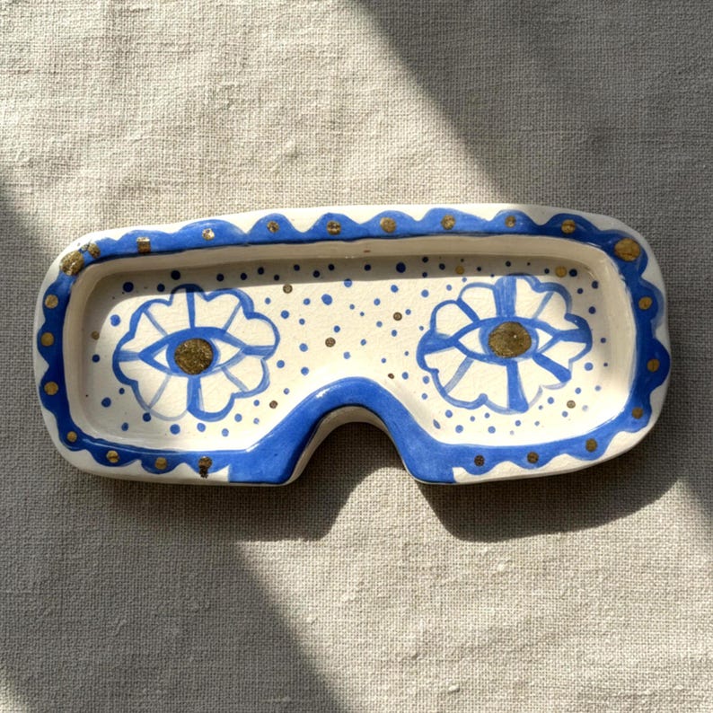 Ceramic Eyeglasses Tray Decorative Holder Ceramic Handmade Housewarming ...