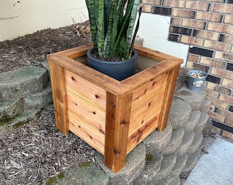 Rectangular Cedar Planter Box - Etsy