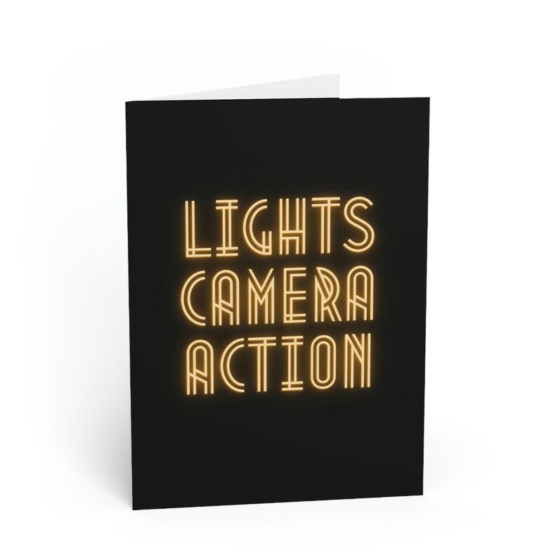 Lights Camera Action Birthday Card for Filmmakers - Etsy
