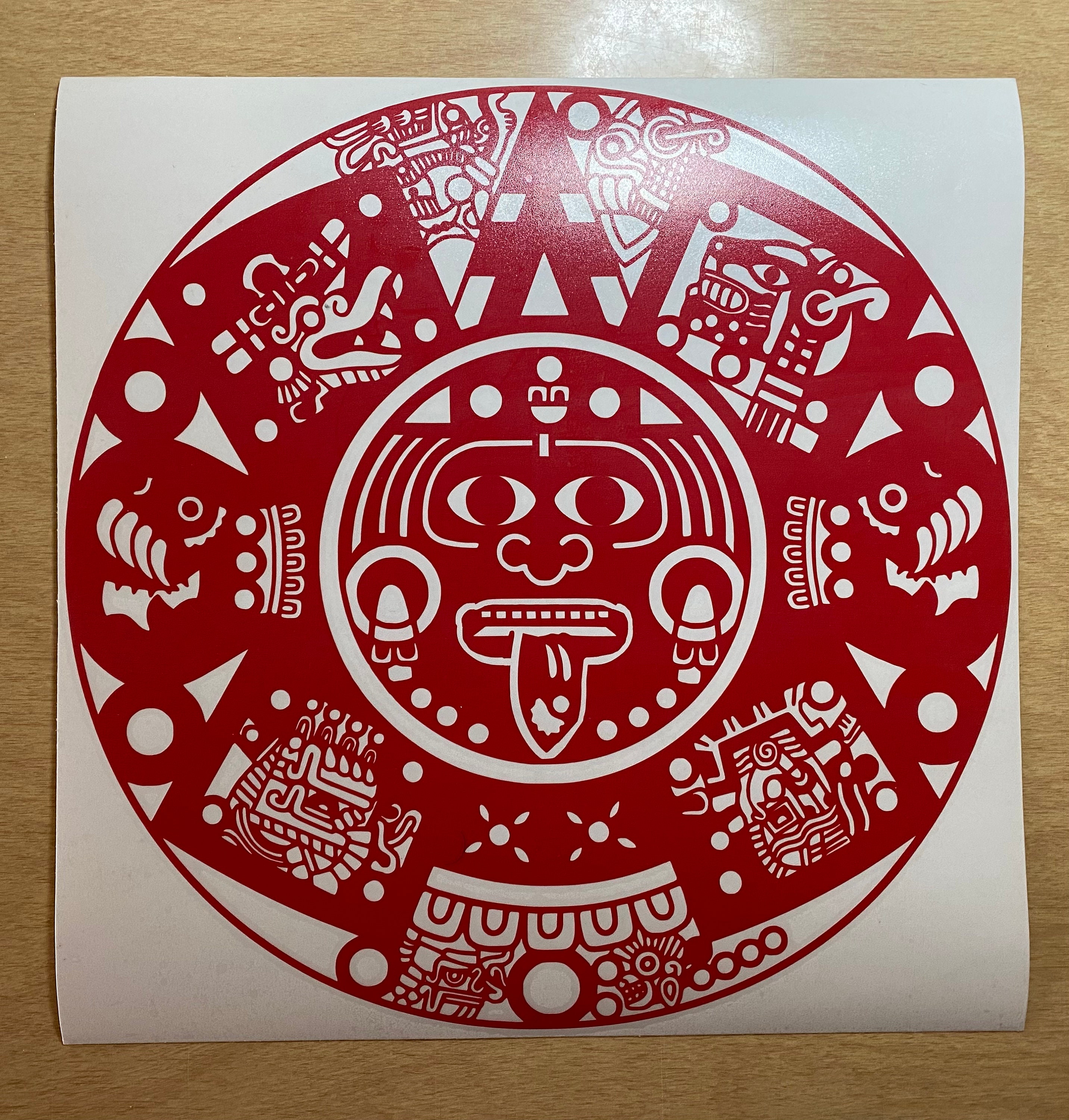 Aztec Calendar/piedra Del Sol Vinyl Decal/sticker for Laptop, Car ...