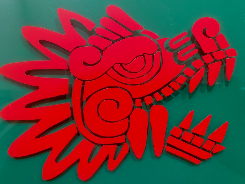 Aztec Quetzalcoatl Head Vinyl Decal: Laptop, Car, Guitar - Etsy