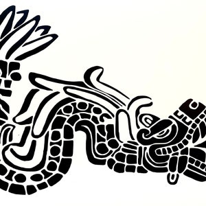 Aztec QUETZALCOATL Vinyl Decal/sticker Mexico, for Laptop, Cars, Desk ...