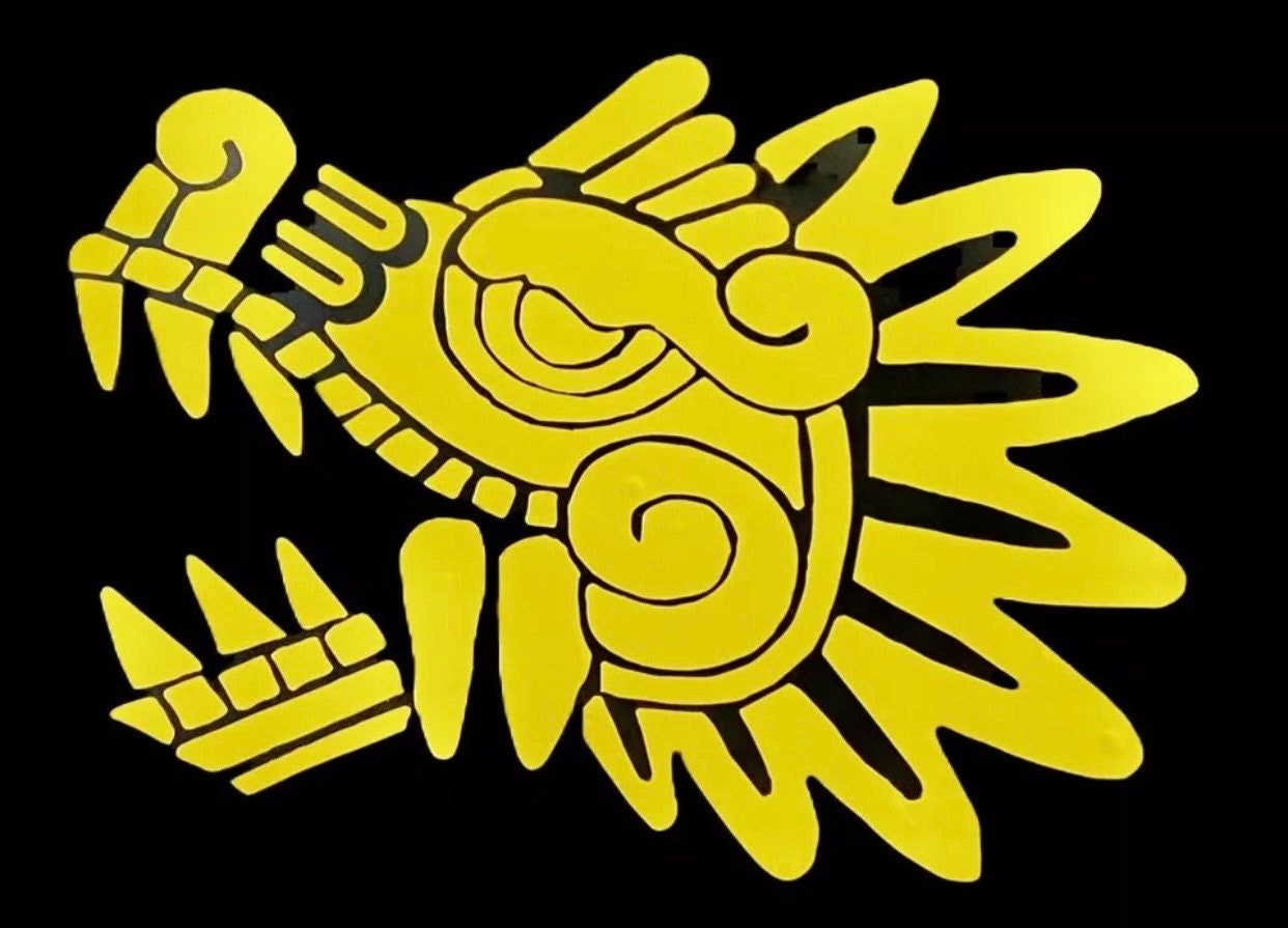 Aztec Quetzalcoatl Head Vinyl Decal: Laptop, Car, Guitar - Etsy