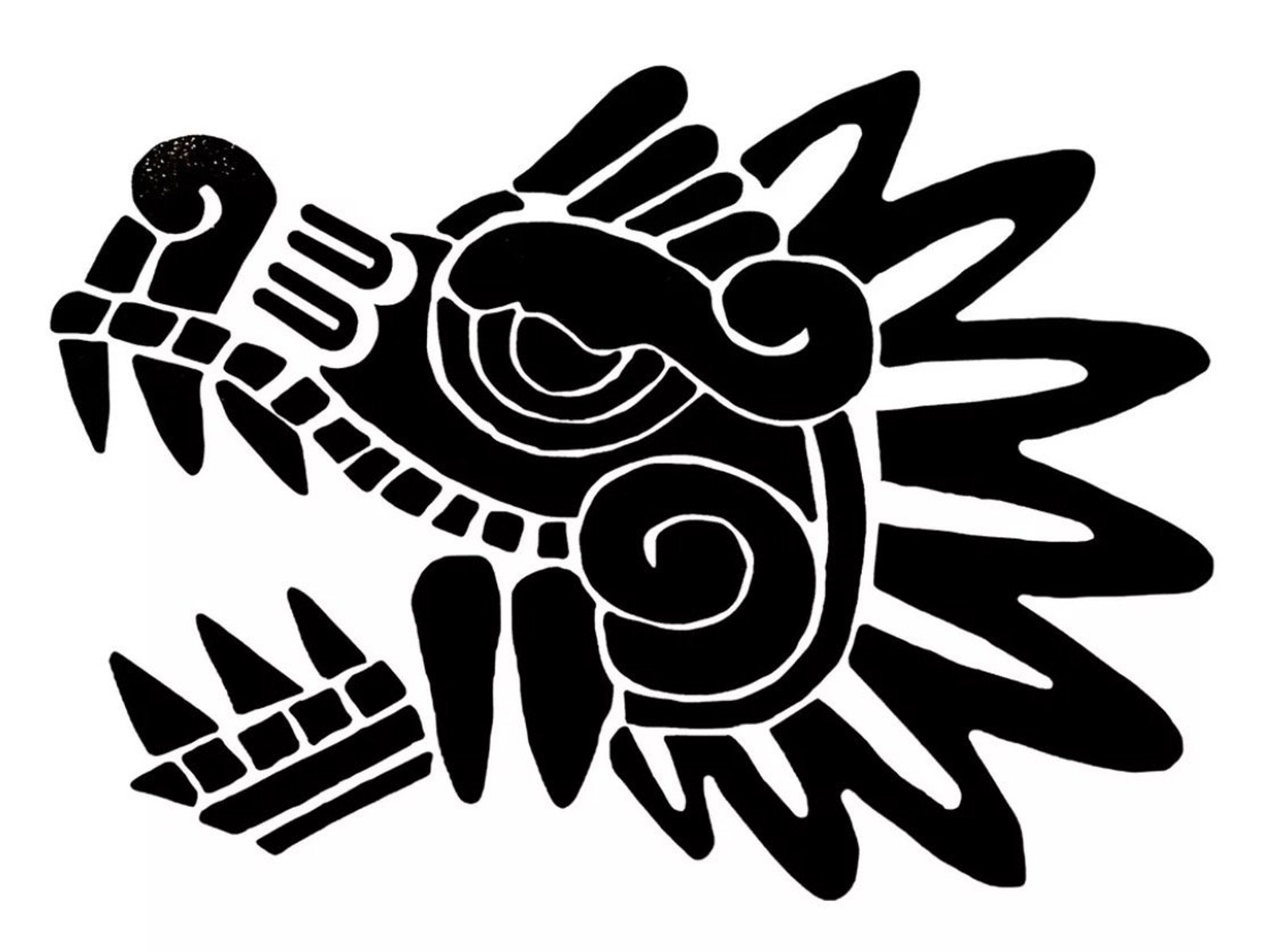 Aztec QUETZALCOATL HEAD Vinyl Decal/sticker Mexico, for Laptop Car ...
