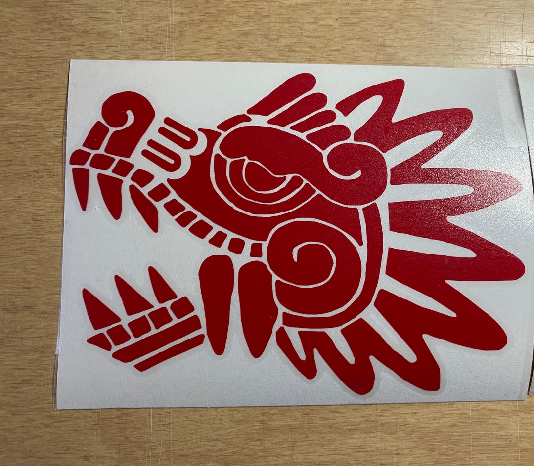 Aztec QUETZALCOALT HEAD Vinyl Decal/sticker Mexico, for Laptop,car,desk ...