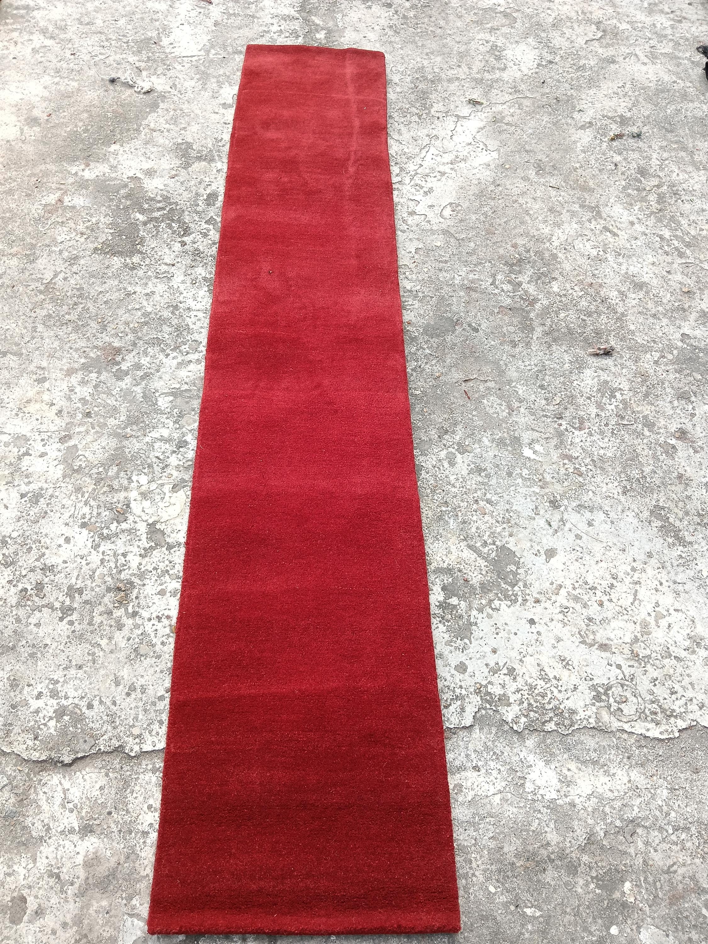 Luxurious Red Runner Rug for Entryway, Hallway, Kitchen or Stairs ...