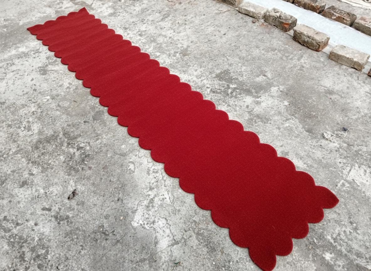 Luxurious Red Runner Rug for Entryway, Hallway, Kitchen or Stairs ...