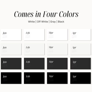 2023-2024 Monthly Desktop Calendar Wallpaper, Minimalist Black and ...