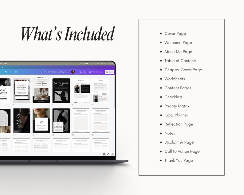 Editable Workbook Template Course Creator Lead Magnet Template Coaching ...