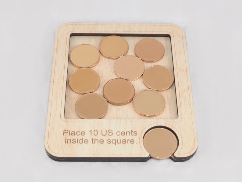 10 Coins Puzzle- Fun and Challenging Coin-packing Puzzle - Ideal Bar ...