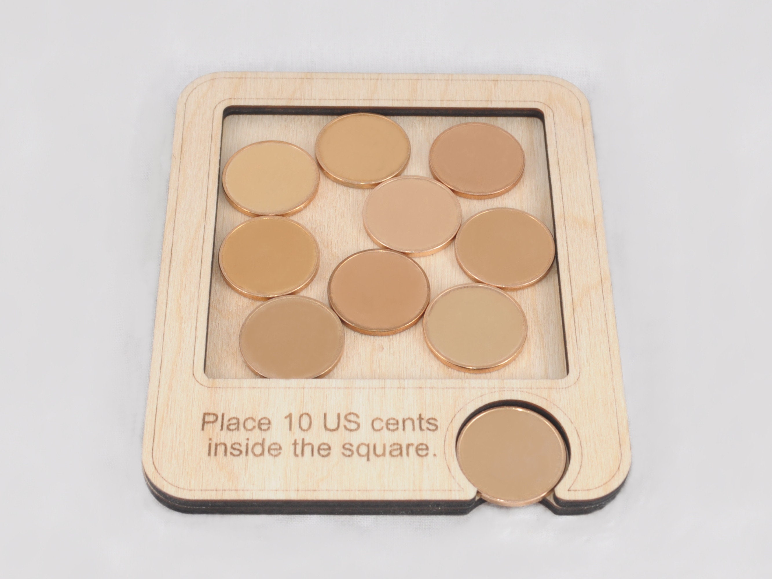 10 Coins Puzzle- Fun and Challenging Coin-packing Puzzle - Ideal Bar ...