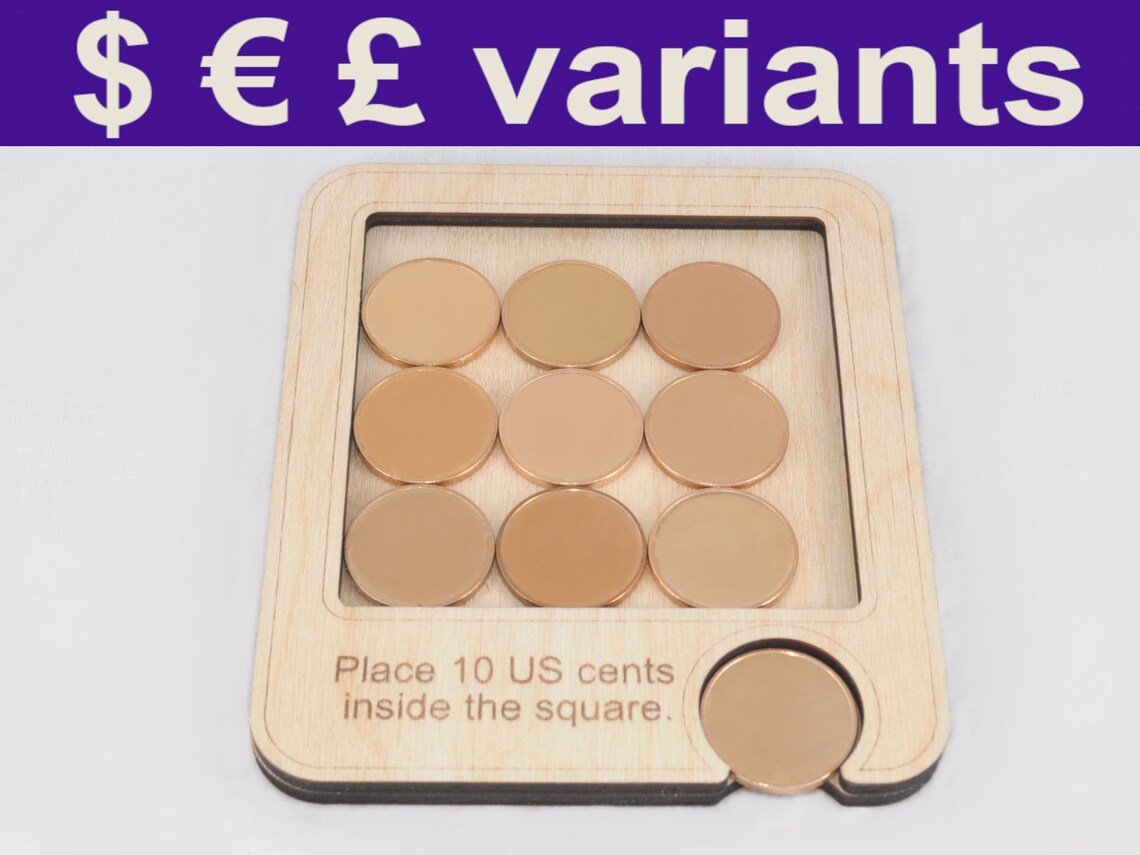 10 Coins Puzzle- Fun and Challenging Coin-packing Puzzle - Ideal Bar ...
