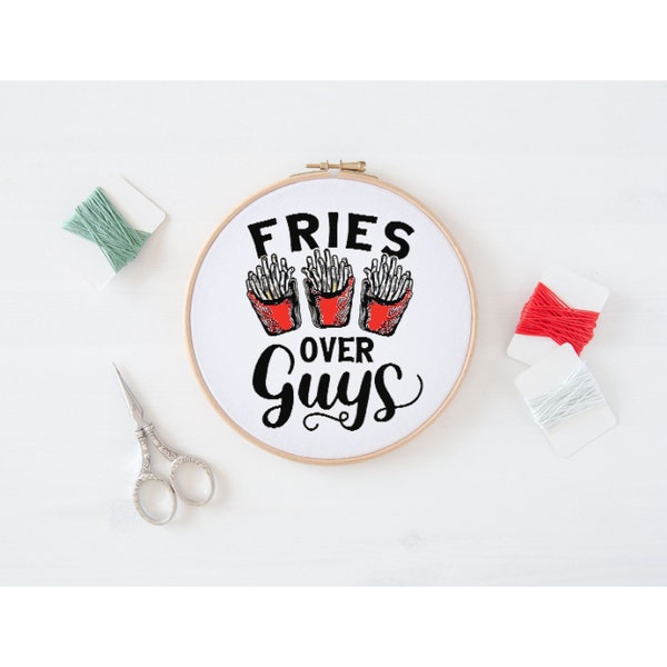 French Fries Cross Stitch - Etsy