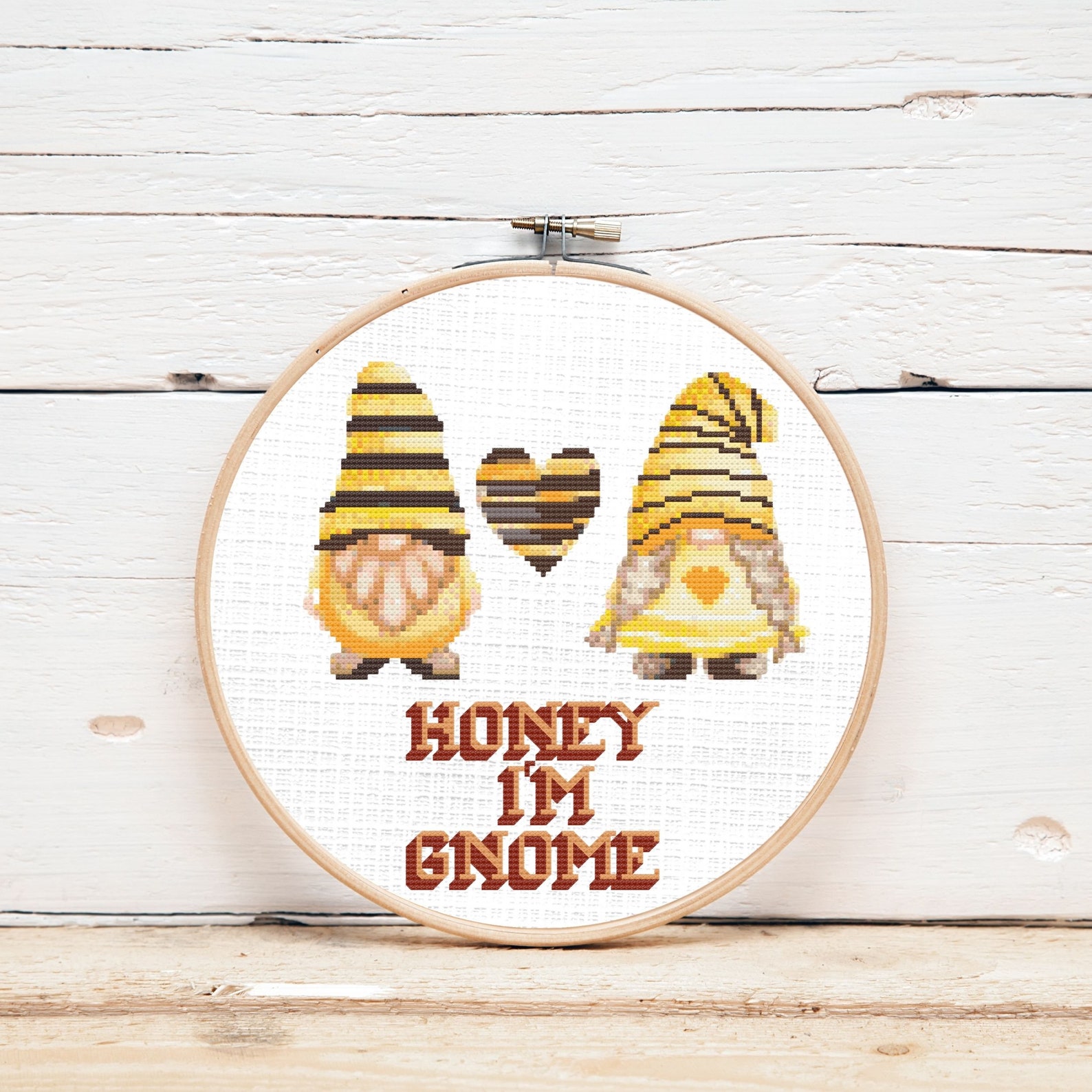 Honey I'm Gnome, Cross Stitch Pattern, Instant Download Pattern, PDF ...