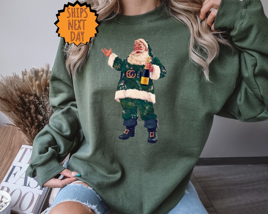 Retro Santa Sweatshirt Santa Claus Sweater Vintage Santa - Etsy