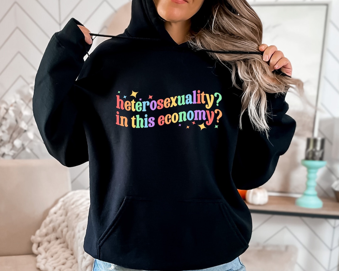 Heterosexual Hoodie Sarcastic Lgbtq Hoodie Funny Gay Hoodie Pride