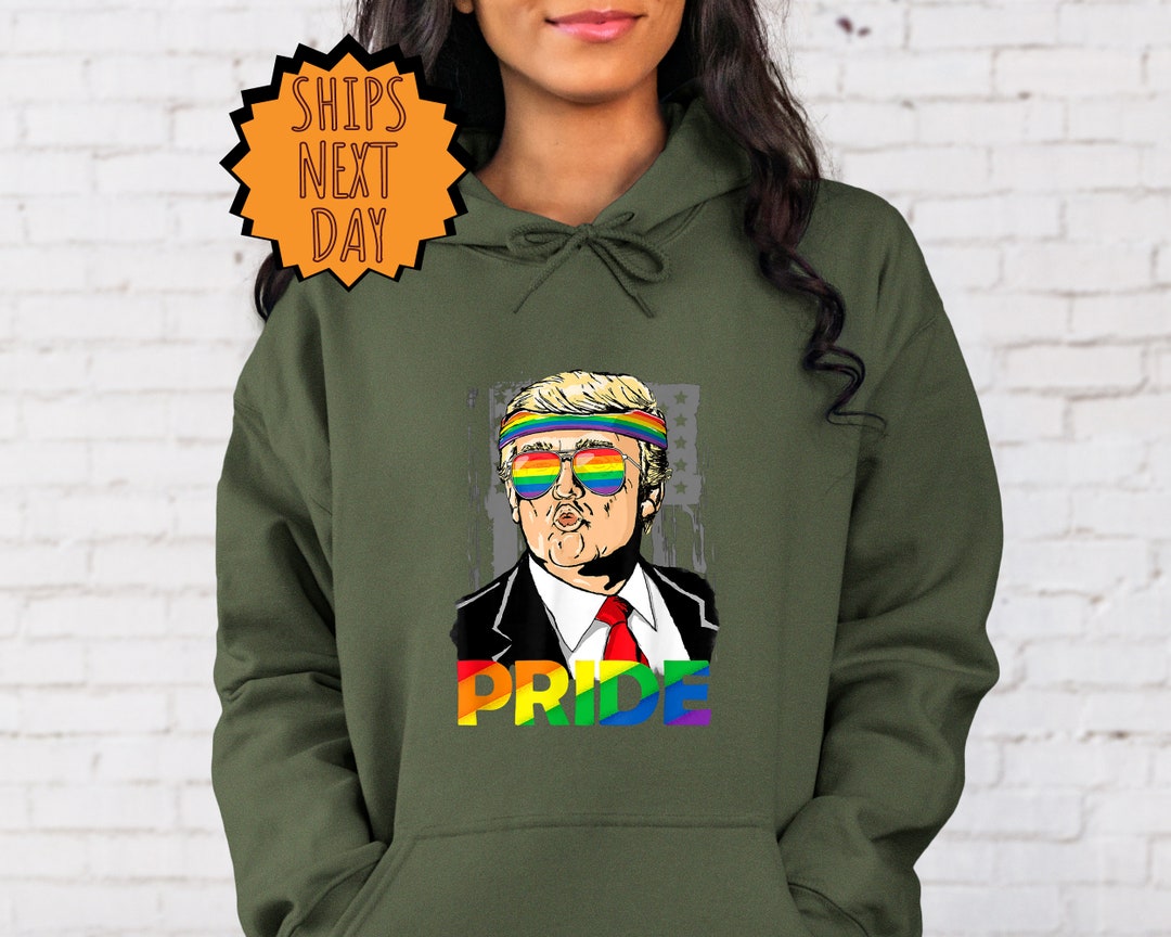 Retro Trump Pride Hoodie Funny LGBTQ Trump Hoodie Trump - Etsy