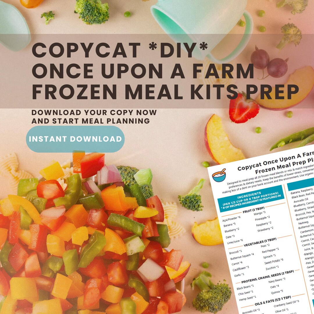 Copycat Once Upon A Farm Recipes | 20 Organic Frozen Food Kit Blends ...