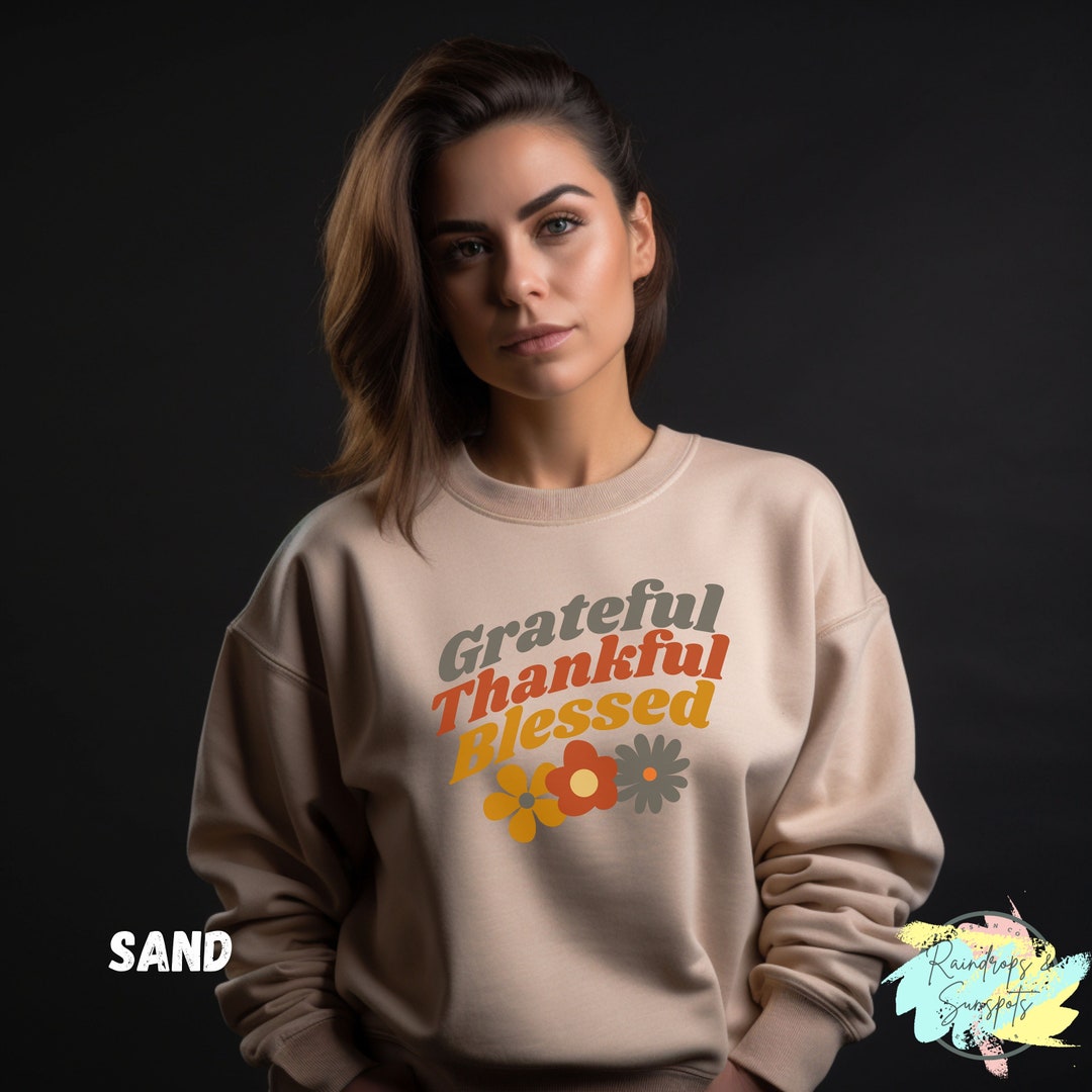 Grateful Thankful Blessed, Thanksgiving Sweaters, Fall Sweaters, Fall ...