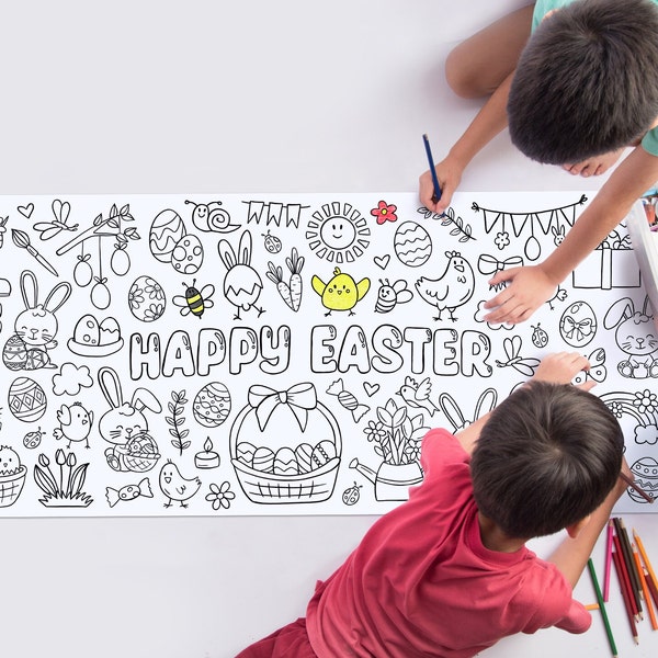 Easter Coloring Sheet - Etsy